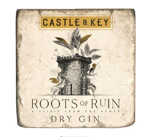 Roots of Ruin Gin Ceramic Coaster – Castle & Key Distillery